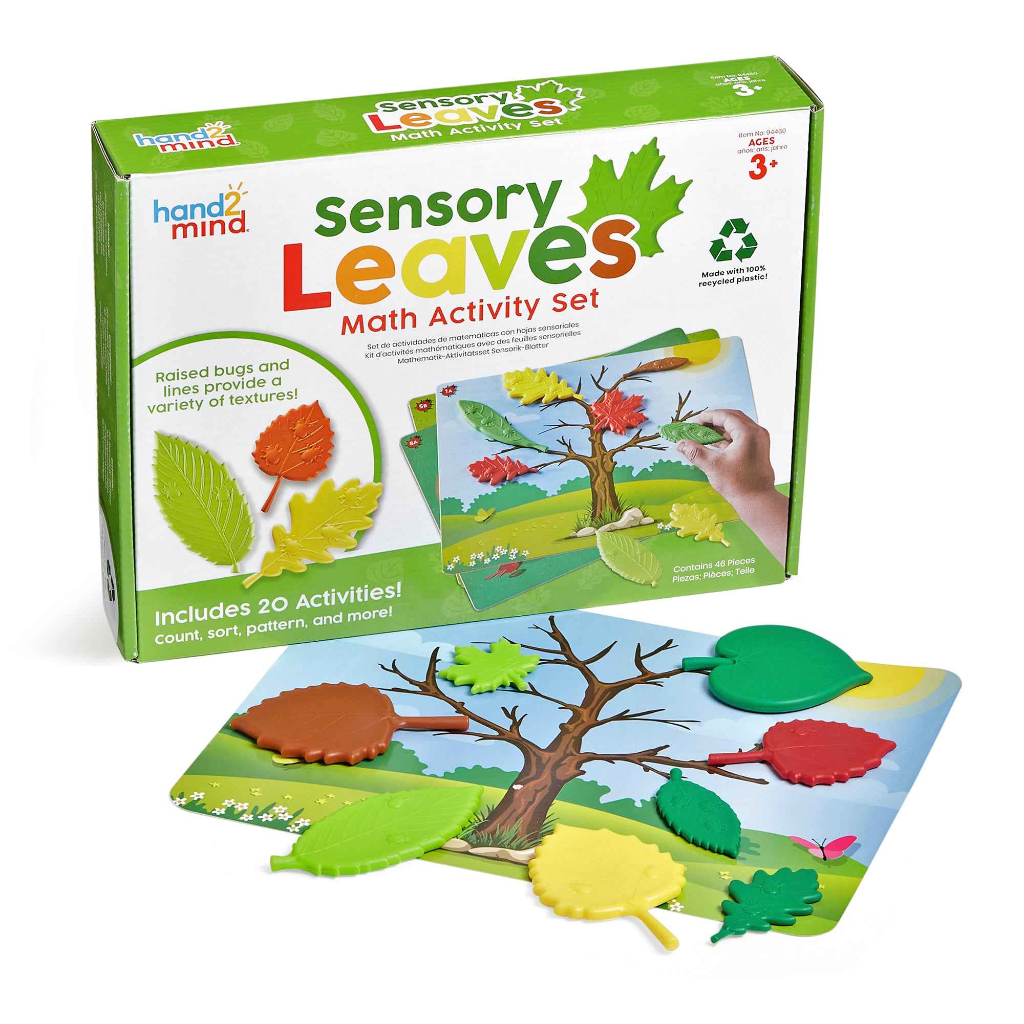 Learning Resources Sensory Leaves Math Activity Set, 36 Leaf-Shaped Co ...